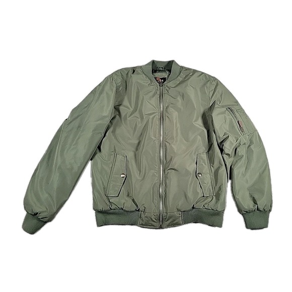Jackets & Coats | Hanton Bomber Jacket Mens Large Olive Army Green ...
